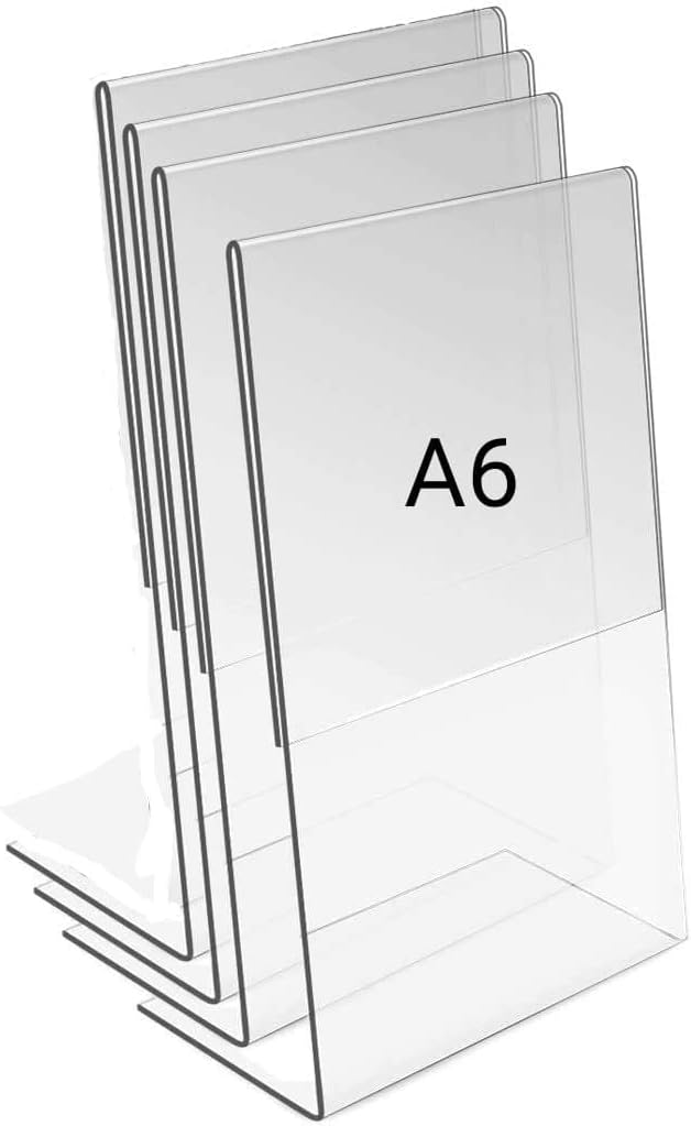 CPI A6 Acrylic QR Code Display Stand | (A6, Portrait) 6X4 INCHES | Pack ...