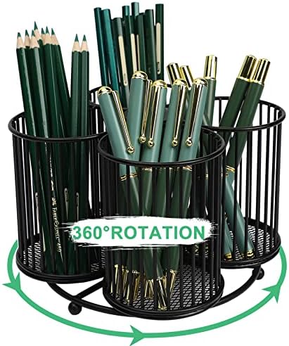 Amyzavls Multifunctional Makeup Organiser Pen Holder, 360° Rotating ...
