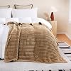 Amazon.com: Linecooo Tan Fleece Throw Blanket 50”×60” for Couch Sofa ...
