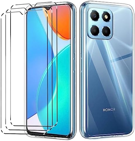 [4 in 1] Case Compatible with Honor X6 Cover with 3 Pack Tempered Glass ...
