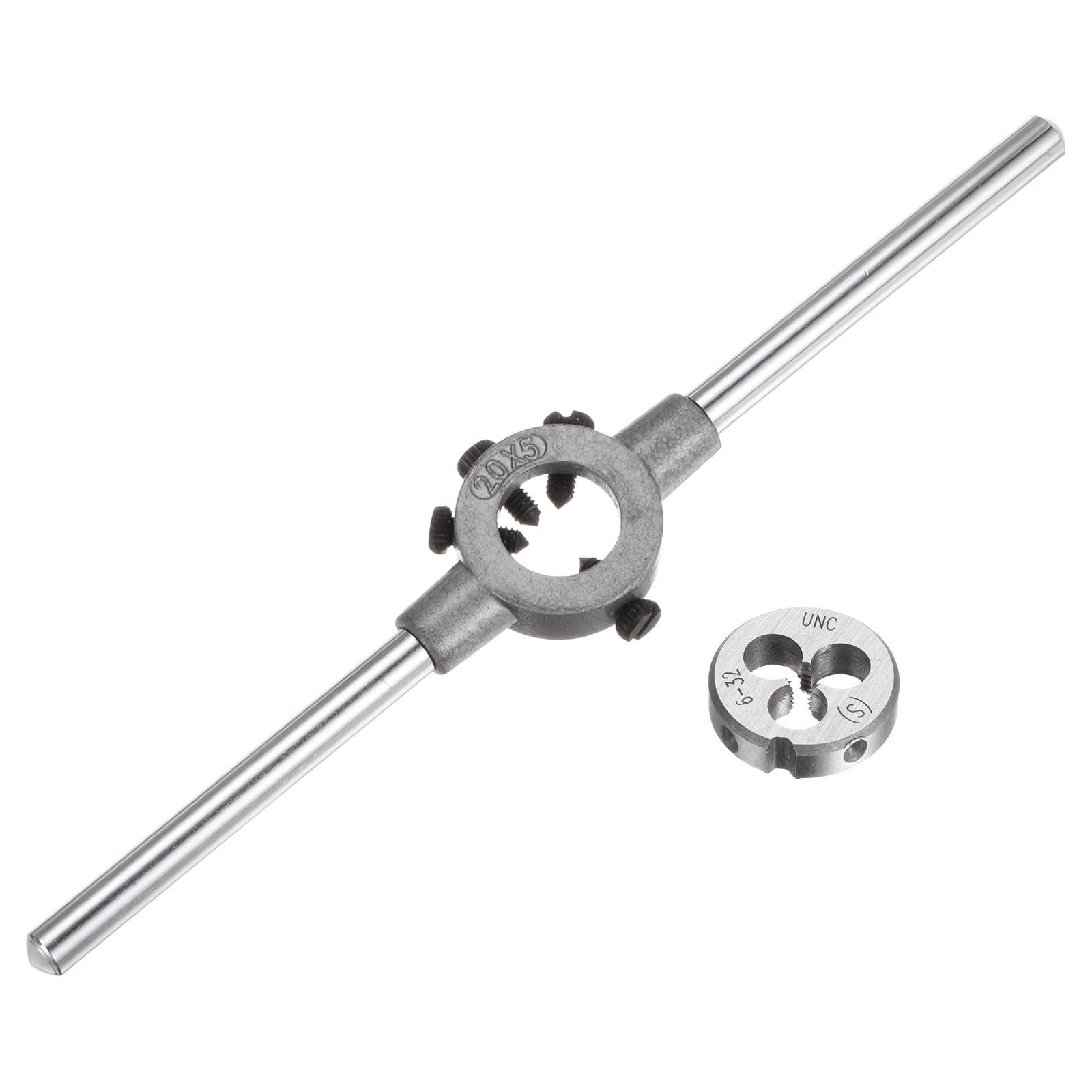 Amazon.com: uxcell Die Stock Handle Wrench Set, 6-32 UNC Round Die and ...