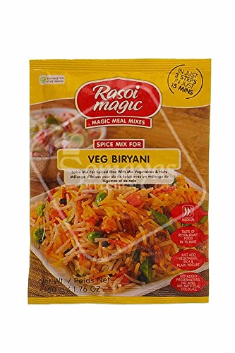 Amazon.com : Rasoi Magic Veg Biryani - 50 Gms, Yellow : Indian Food ...