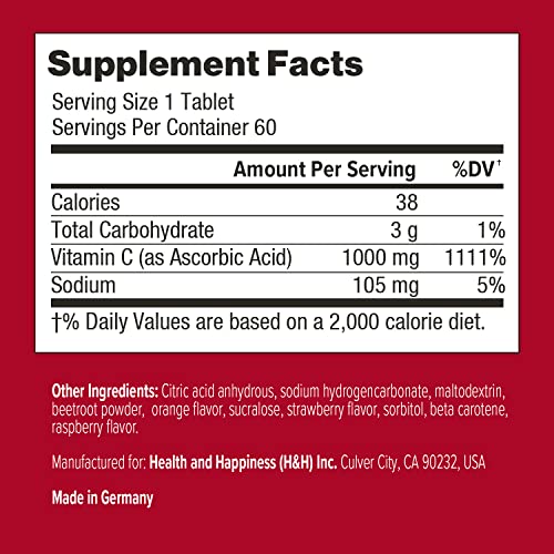 Snapklik.com : Effervescent Vitamin C 1000mg Dissolvable Vitamin C ...