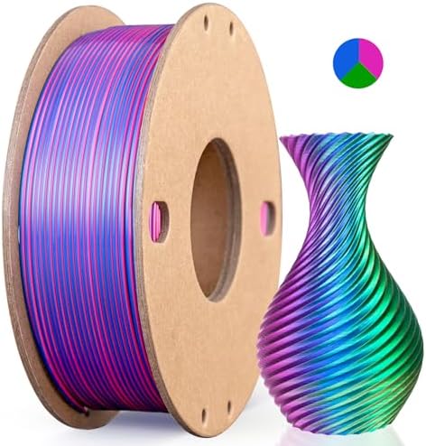 Amazon.com: 3Dgenius Silk PLA 3D Printer Filament Triple Color Silk PLA ...