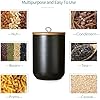 Amazon.com: Tenforie Black Canister Sets for Kitchen, 3pcs Ceramic ...