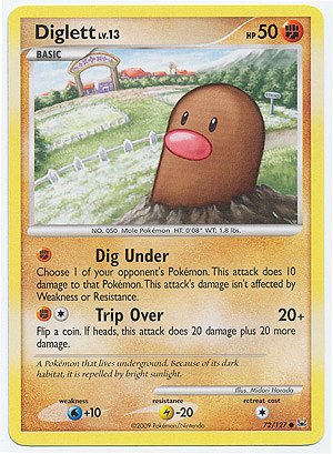 Pokemon Diglett Card