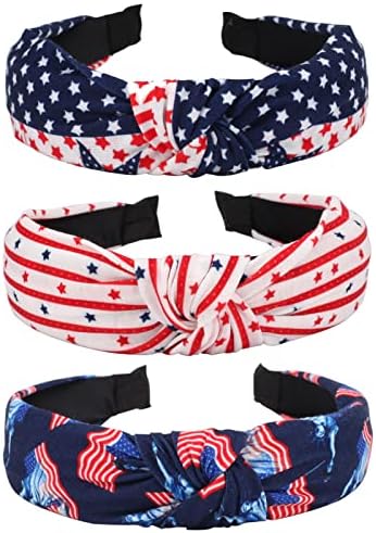 Amazon.com : 4 th of July Headband for Women American Flag Knottted ...