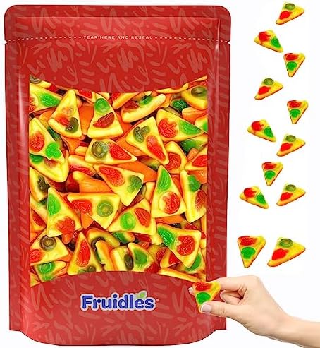Amazon.com : Fruidles Pizza Slices Gummy Candy with Toppings, Delicious ...