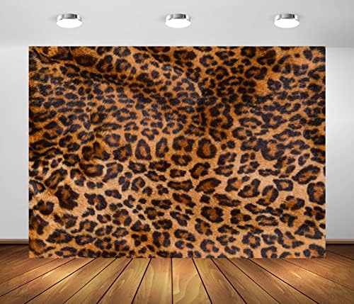 Amazon.com : Loccor 7x5ft Fabric Leopard Print Backdrop Leopard Skin ...
