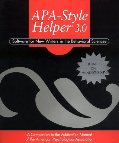 Apa-Style Helper 3.0: American Psychological Association: 9781557988300 ...