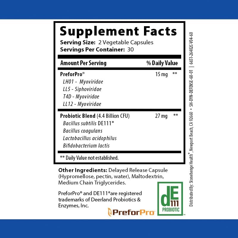 Stonehenge Health Dynamic Defense – Potenciador probiótico y prebiótico ...