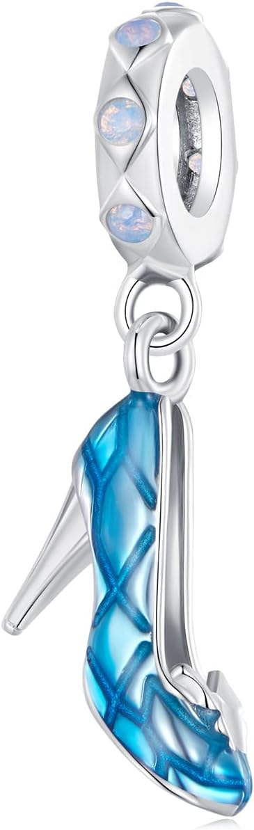 Amazon.com: Magic Dancing Shoes Pendant Charm 925 Sterling Silver Charm ...