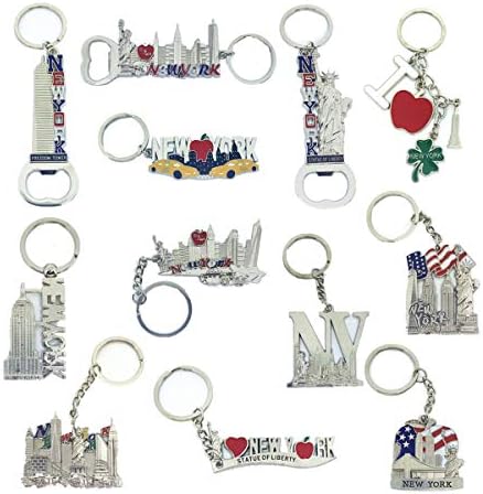 Amazon.com: 12 Pack Silver NYC Souvenir Collection New York Metal ...