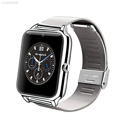 SLB® 21FD Watch iOS Silver Smart Watch Android Smart Bluetooth : Amazon ...