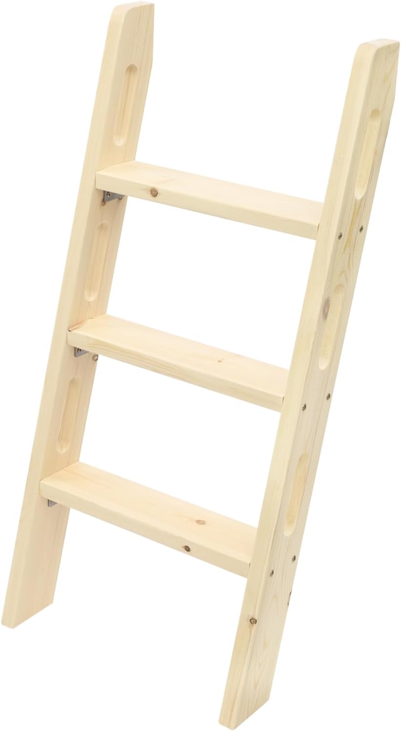 RocoReny Solid Wood Bed Ladder, 40in Universal Smooth Edges Space ...
