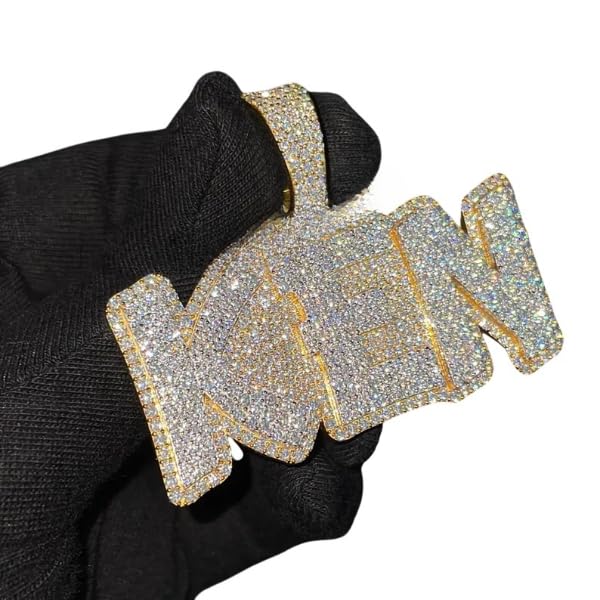 Amazon.com: SILVERWORLDSHOP Full Iced Out Double Decker Letter ...