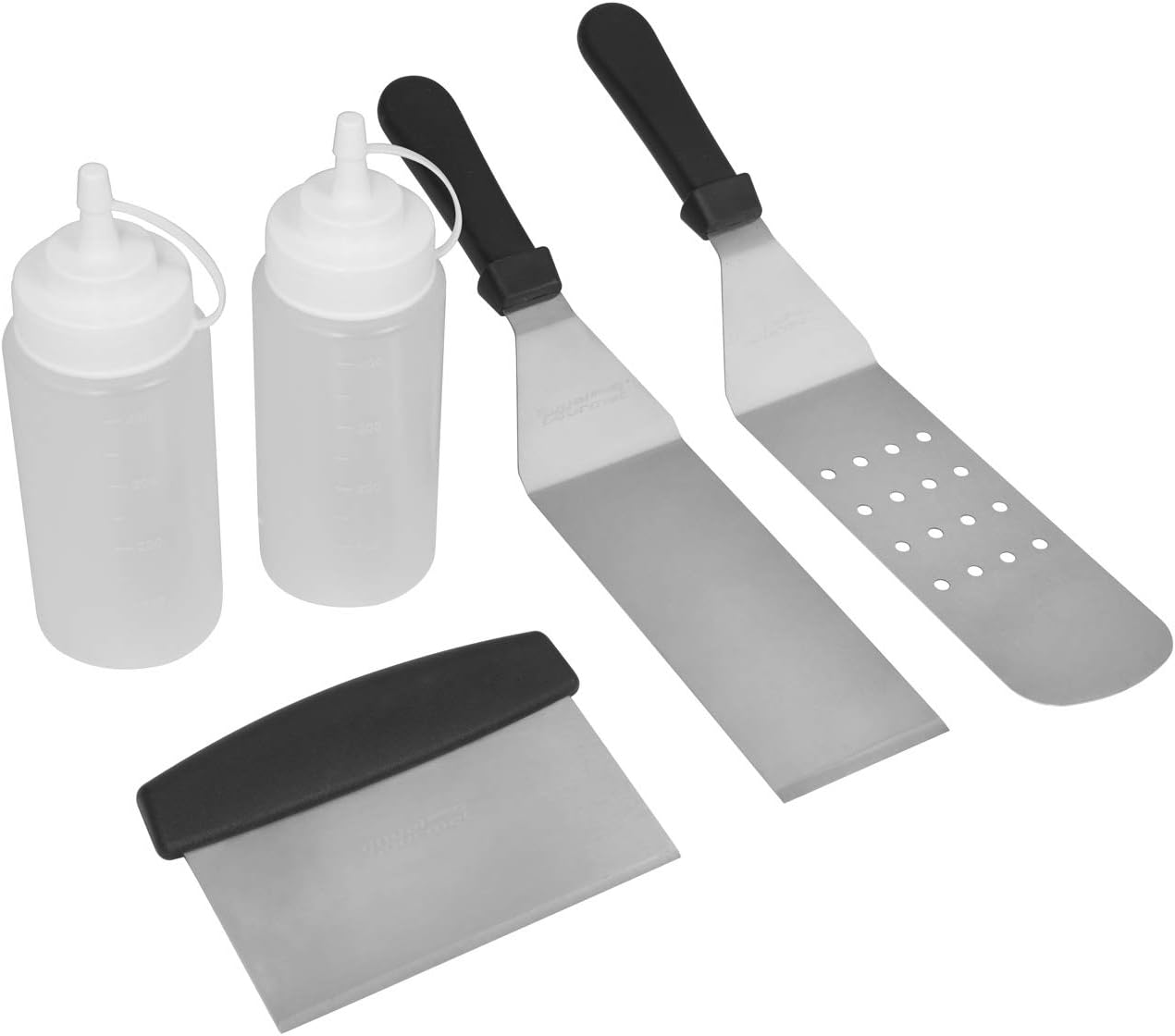Amazon.com : Royal Gourmet TF0505 Metal Spatula Set, Silver and Black ...