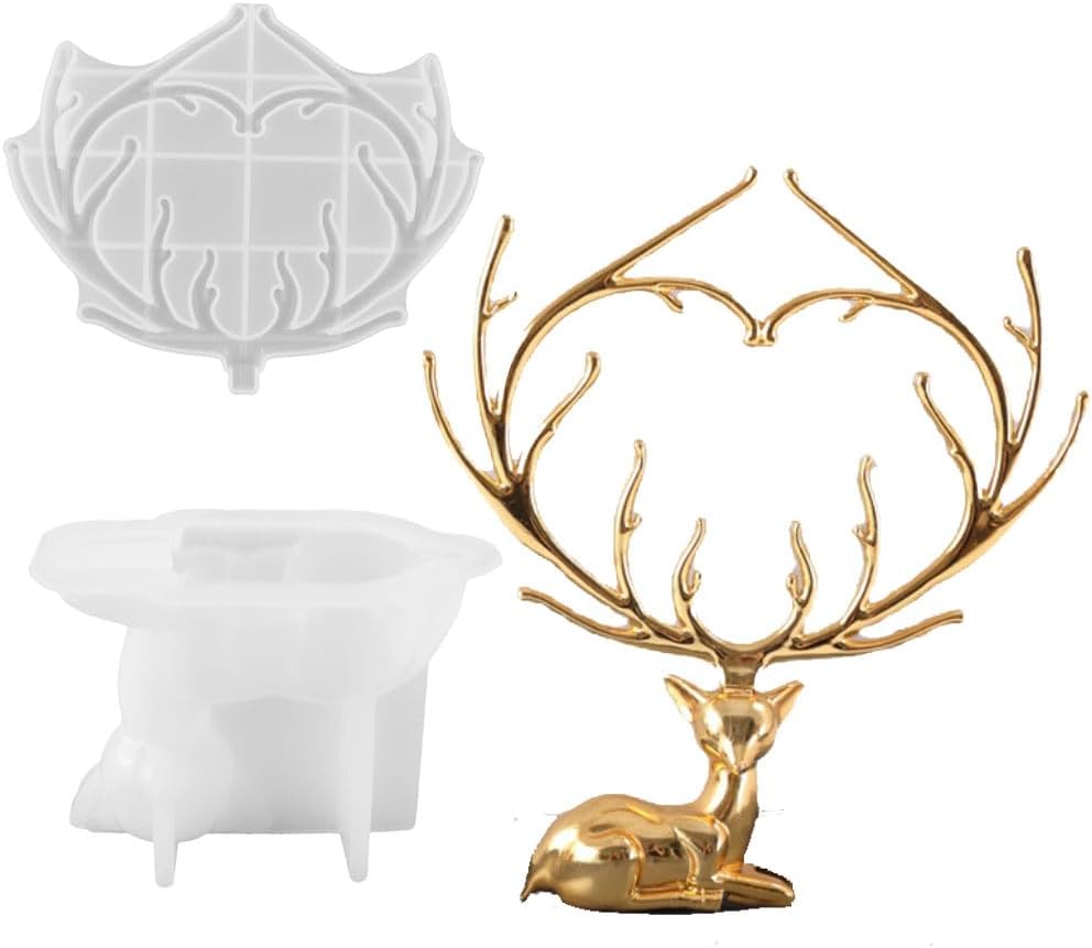 Amazon.com: Jewelry Display Resin Mold, Deer Shape Jewelry Organizer ...