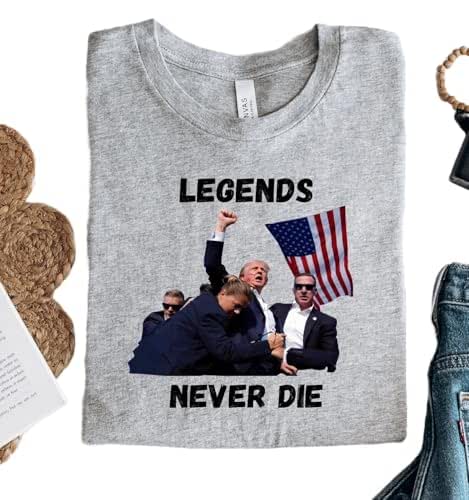 Amazon.com: Trump Legends Never Die Shirt, Trump Fist Pump Trump ...