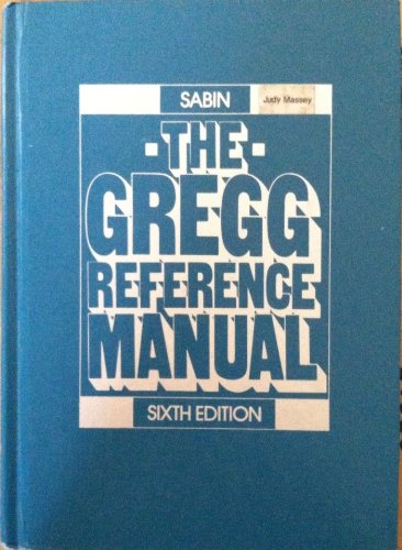 The Gregg Reference Manual, 6th Edition,: William A. Sabin: Amazon.com ...