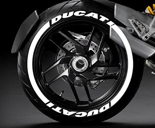 Customized Permanent Rubber Tyre 3D Stickers for Bike_Ducati with Strip ...