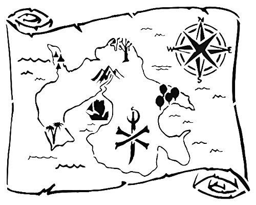 Treasure Map Template Black And White