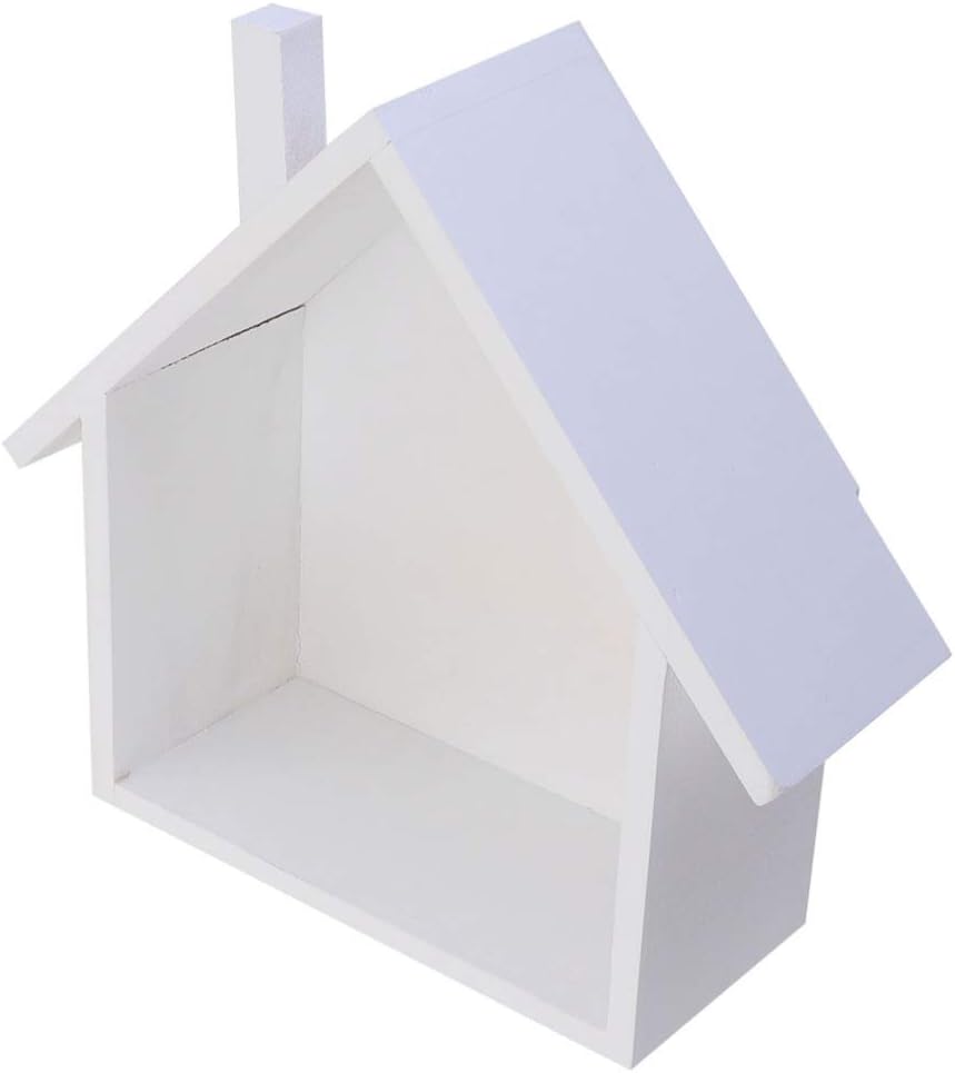 Amazon.com: Cabilock Wooden House-Shaped Wall Storage Shelf Display Box ...