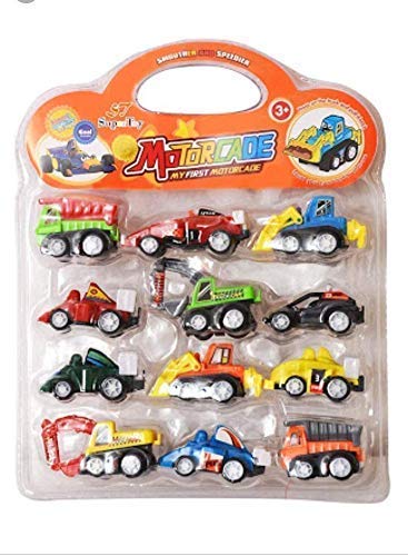 Sharva Enterprise MOTORCADE Pull-Back Mini Construction Trucks Racing ...