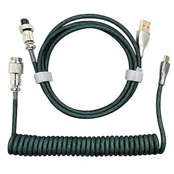 Amazon.com: Mechanical Keyboard Type C USB Cable Coiled Wire Custom USB ...