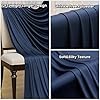 Amazon.com : 10ftx12ft Wrinkle Free Navy Blue Backdrop Curtain, 2 ...