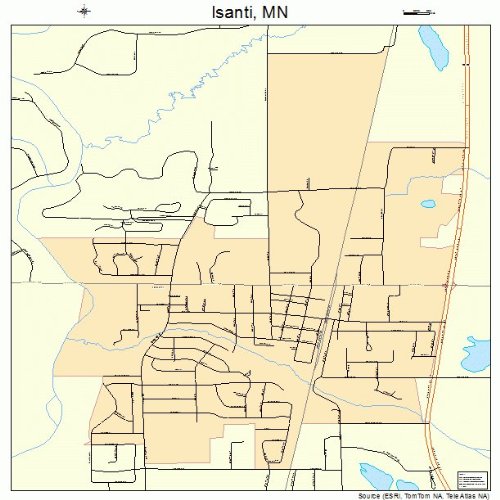 Amazon.com: Large Street & Road Map of Isanti, Minnesota MN - Printed ...