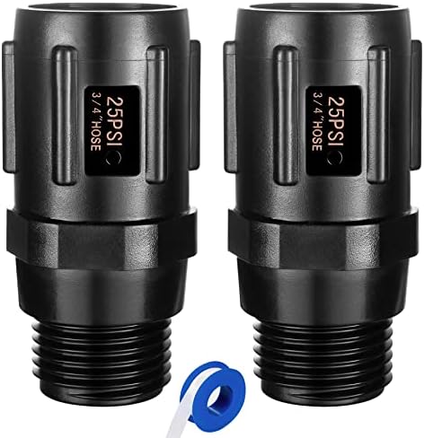 Breezliy 2pcs Garden Hose Pressure Regulator 25 PSI, 3/4" FHT × 3/4 ...