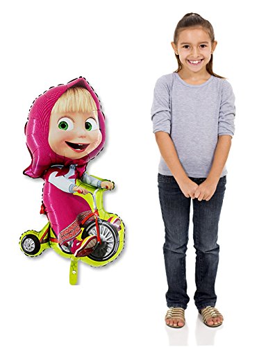 Buy Masha and the Bear Balloon with Masha on a Bicycle 39 inch from the ...