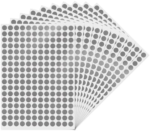 YIKIADA Grey 10 mm Round Stickers Self-Adhesive Circle Labels Color ...