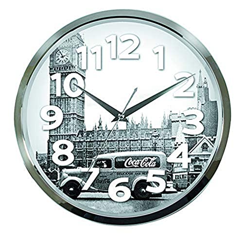 Metronic Coca-Cola 477520 Vintage London Clock with Silent Movement and ...