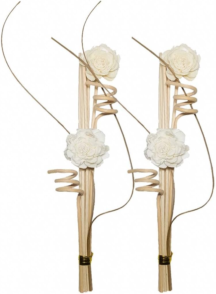 ZAMFONY 10pcs Essential Oil Sticks Rattan Sola Flower Diffuser Reed ...