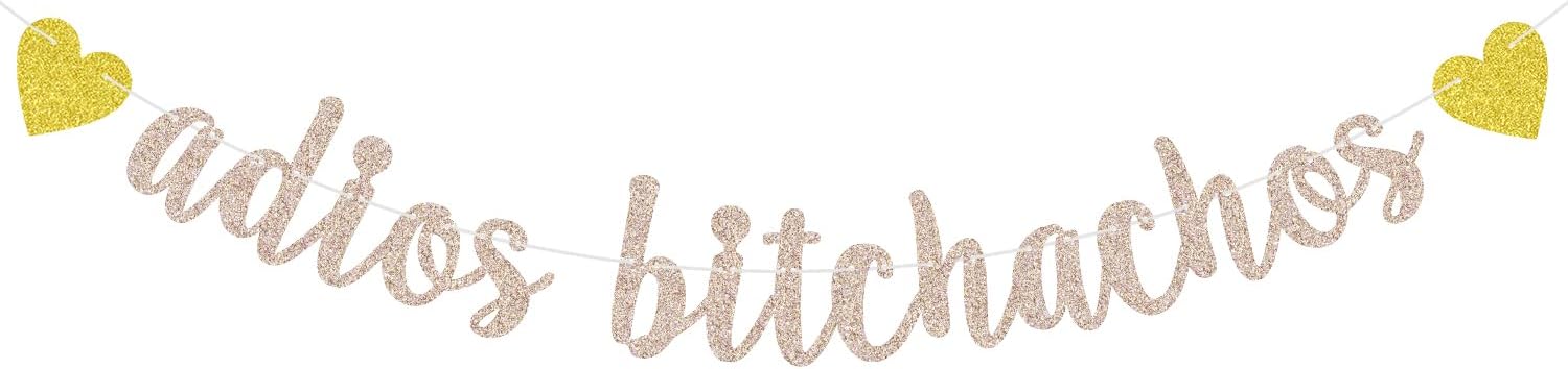 Amazon.com: Adios Bitchachos Banner, Farewell Party Decor, Going Away ...