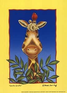 Amazon.com: Gentle Giraffe Poster Print by Michelle Lash- Ruff (5 x 7 ...