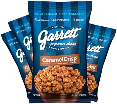 Amazon.com: Garrett Popcorn Simply Salted, 4.0oz, 4 Bags, Light Salty ...