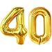 Amazon.com: KatchOn, Big Gold 40 Balloon Numbers - 40 Inch, Helium ...