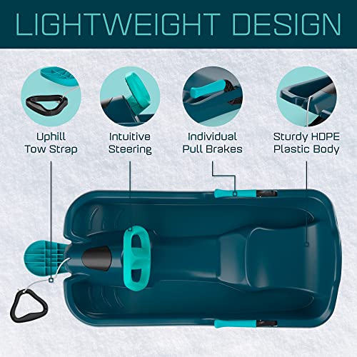 Snapklik.com : Nebula Snow Sleds For Kids - Toboggan Sled, Durable ...