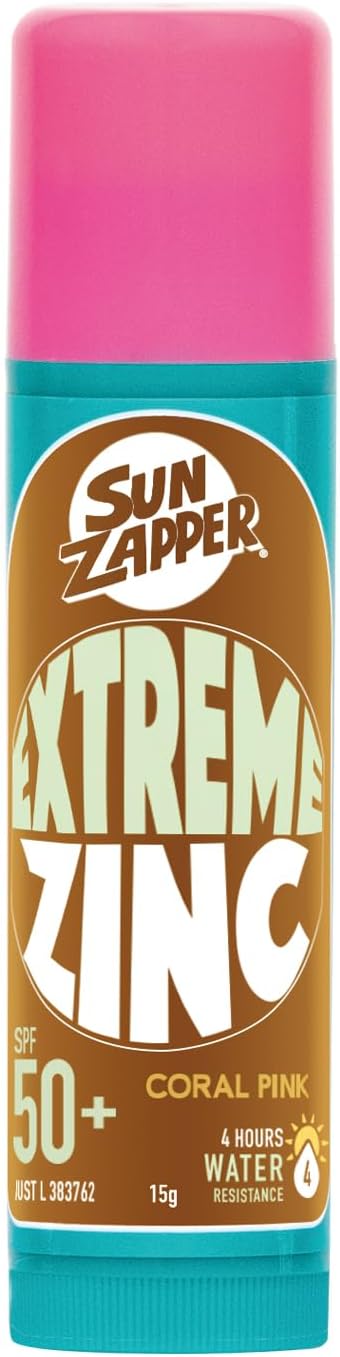 Sun Zapper Extreme Zinc Stick - Pink Colour Face Sunblock SPF50+ Zinc ...