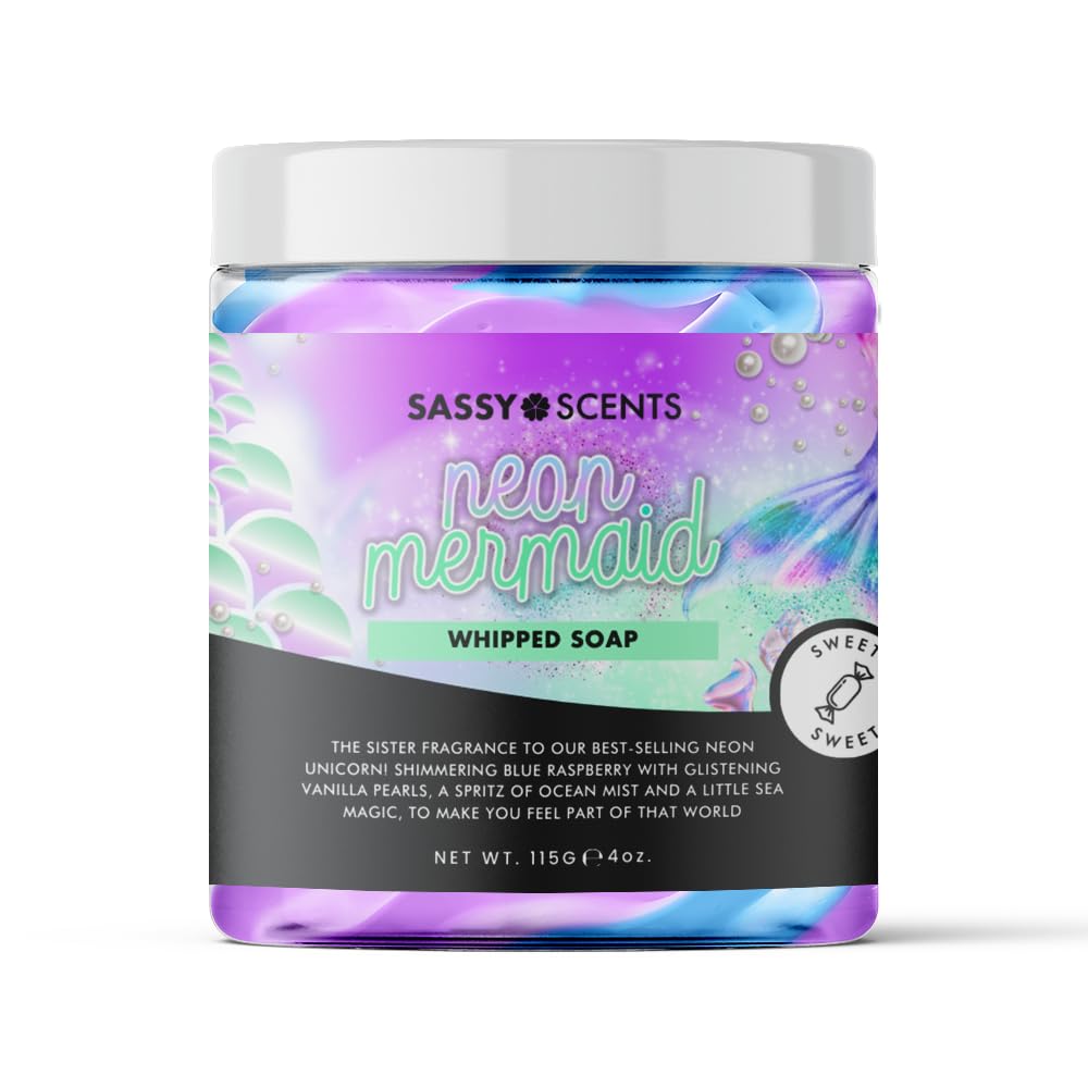Sassy Shop Bath - Whipped Soap, Neon Mermaid - Cleanse and Nourish the ...