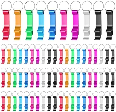 Xinzistar 16 Pcs Beer Bottle Openers, Mini Bottle Opener Keyring, Small ...