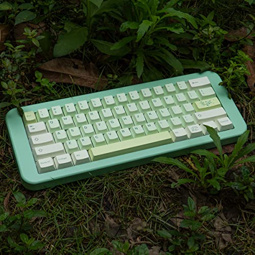 mintcaps PBT Keycaps Cherry Profile Cute Ginkgo Light Green Keycaps Set ...