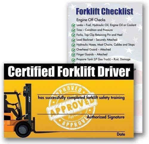 Amazon.com: Forklift Operator Safety Training Cards - 50 Cards ...