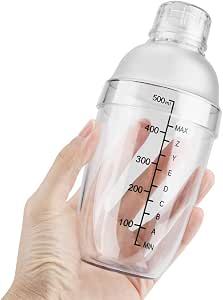 Amazon.com: Cocktail Shaker, Mini Cocktail Shaker Transparent PC Anti ...