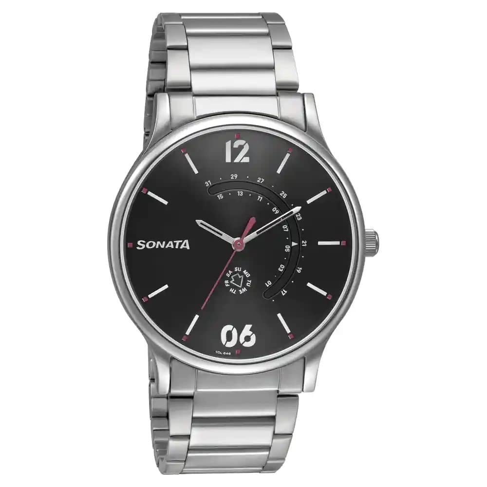Buy Sonata RPM Quartz Analog with Day and Date Brown Dial Stainless ...