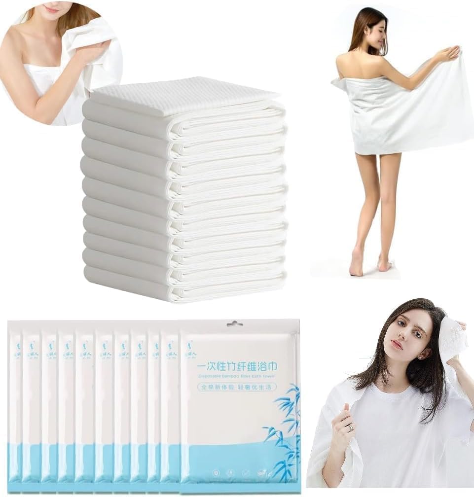 10 sets Disposable Bath Towels,70x140cm 28*58cm,Travel Disposable ...
