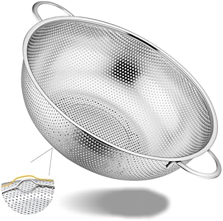 Homikit Strainer, Stainless Steel Kitchen Strainer, Pasta Strainer with ...